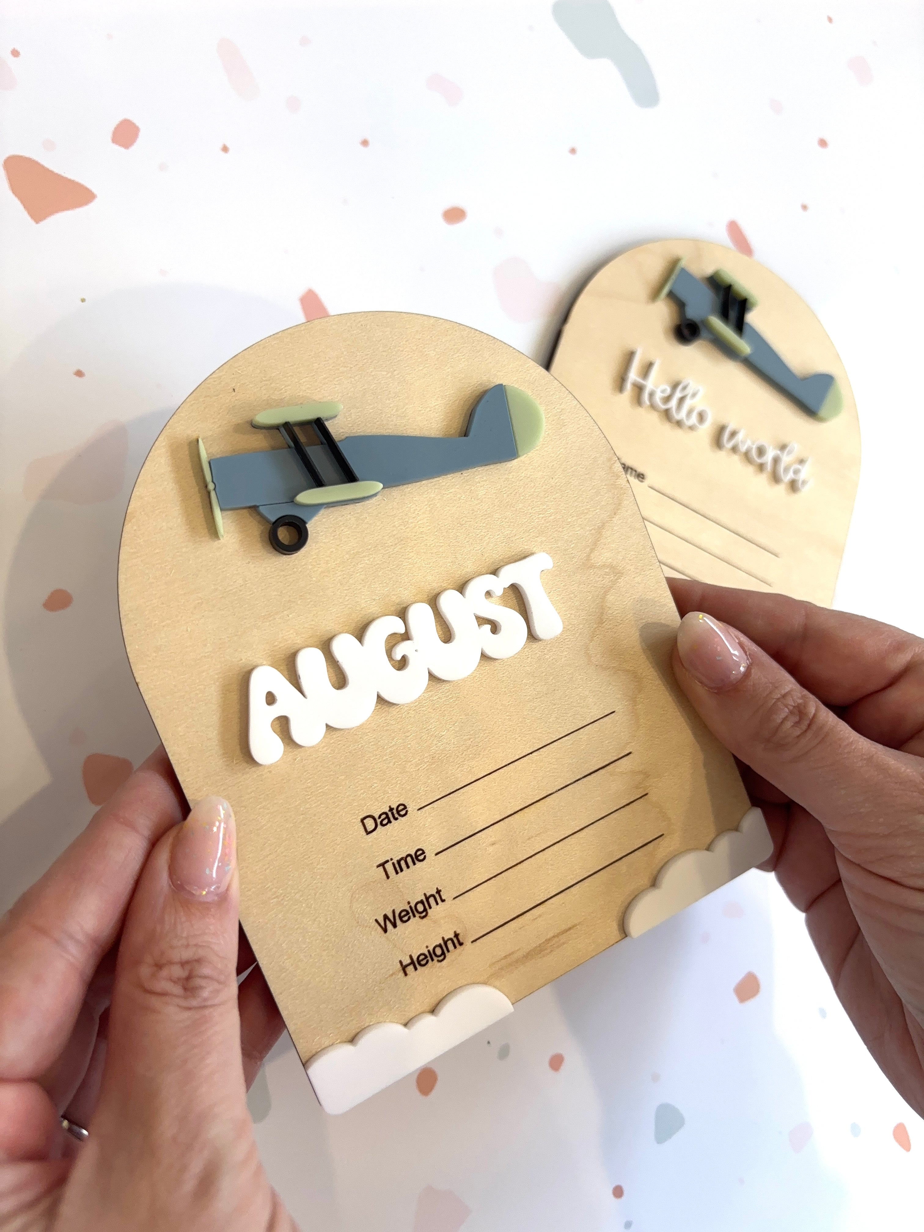 Vintage Airplane Birth Announcement – concretebarnco